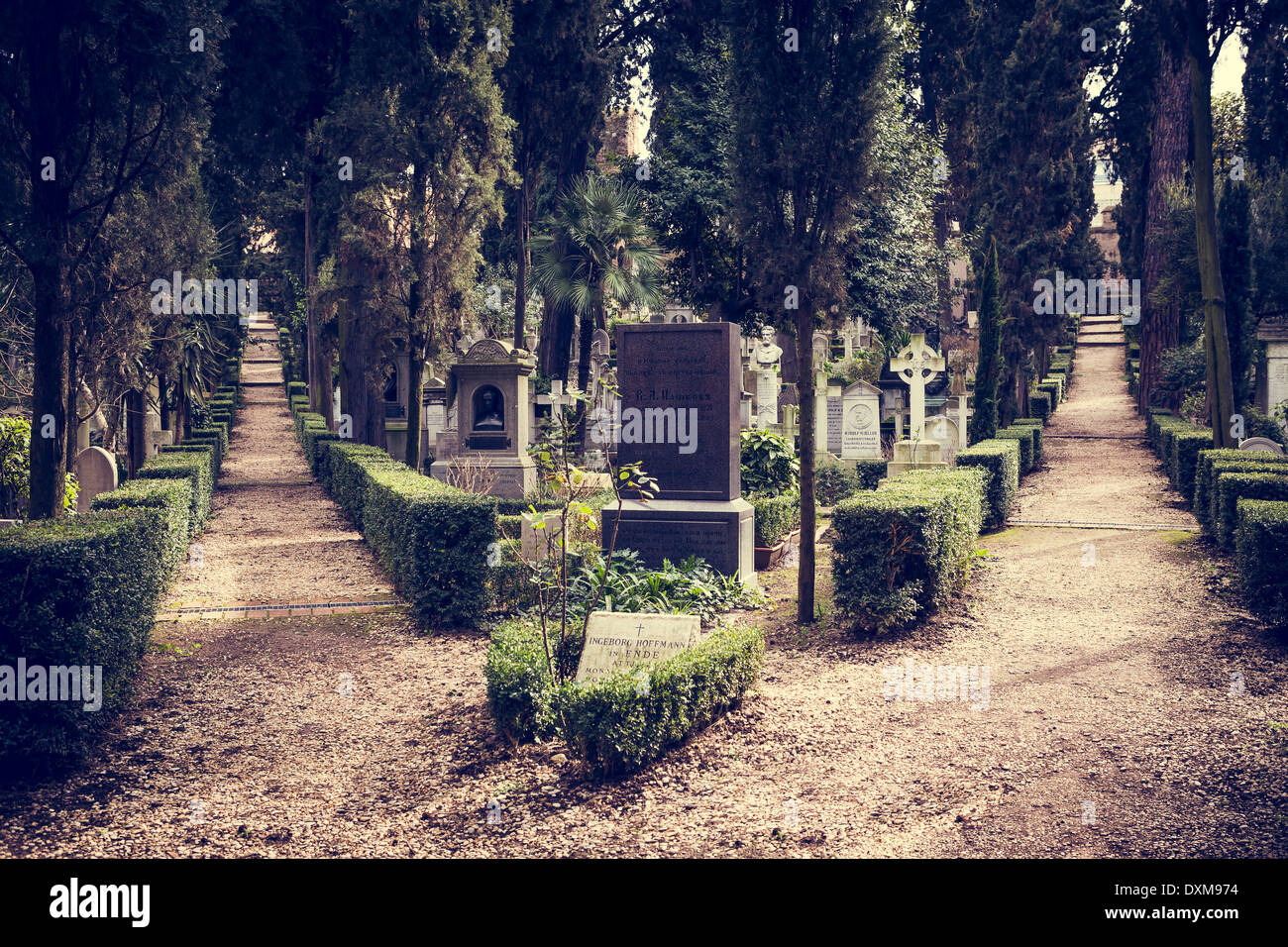 The protestant cemetery italy hi-res stock photography and images - Alamy