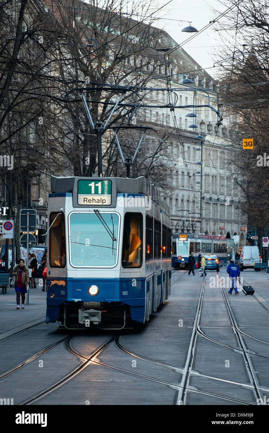 Switzerland zurich tram on road hi-res stock photography and images - Alamy