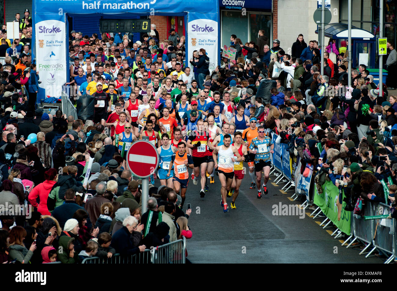 The 2014 Coventry Half Marathon start, Coventry, UK Stock Photo - Alamy