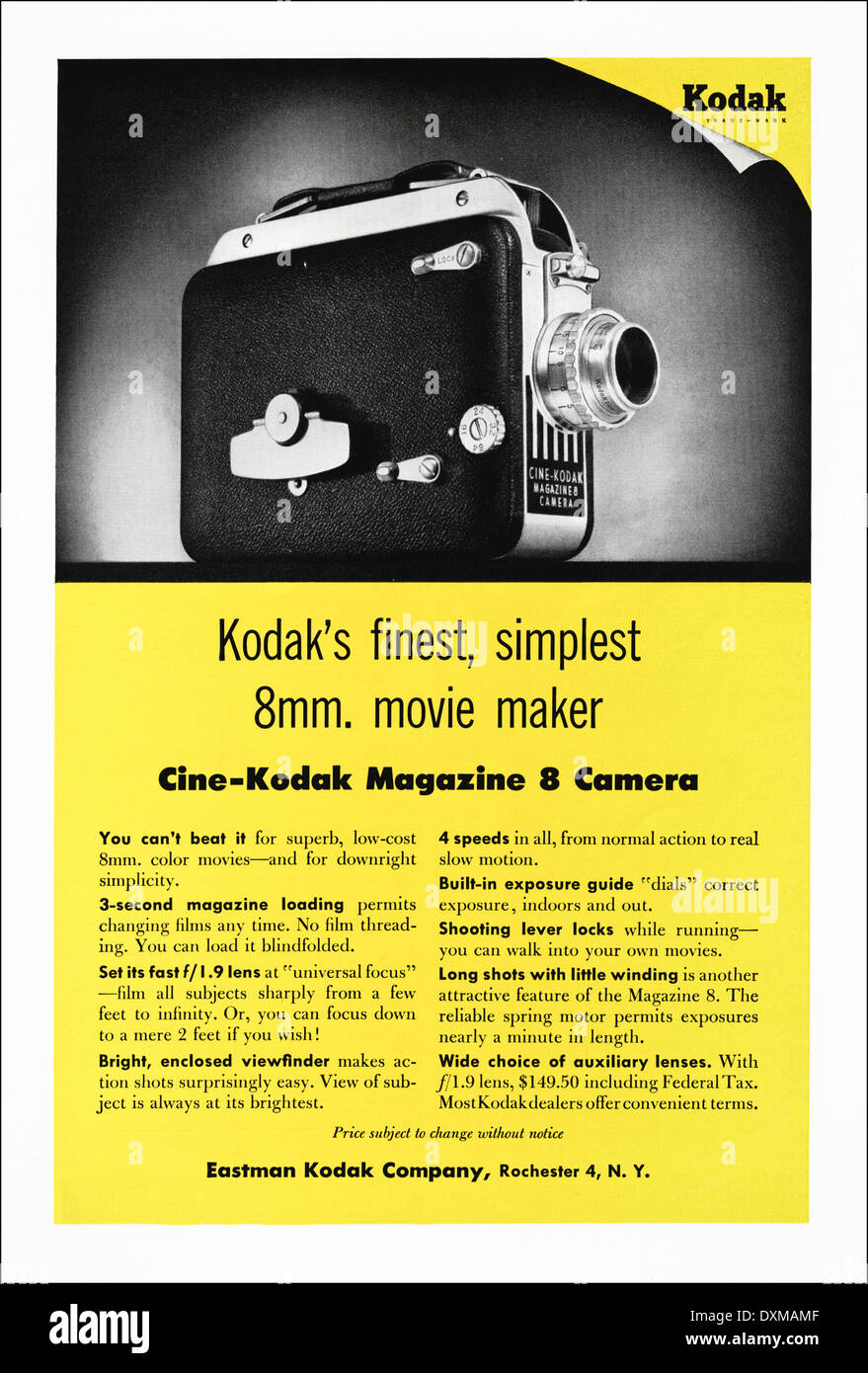 1950s kodak film camera hi-res stock photography and images - Alamy