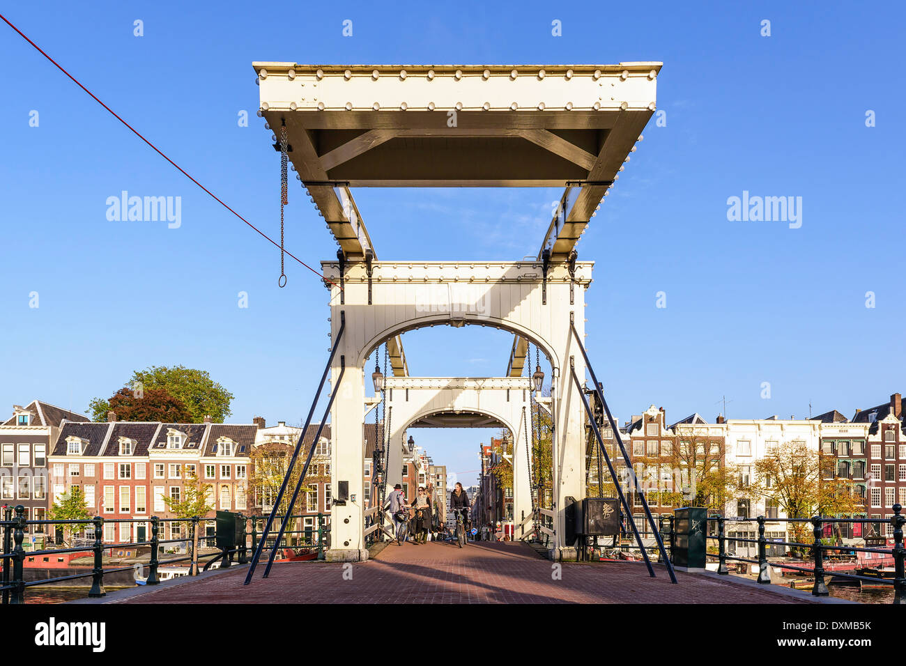 "De Magere Brug" or the Skinny Bridge in Amsterdam, the Netherlands ...