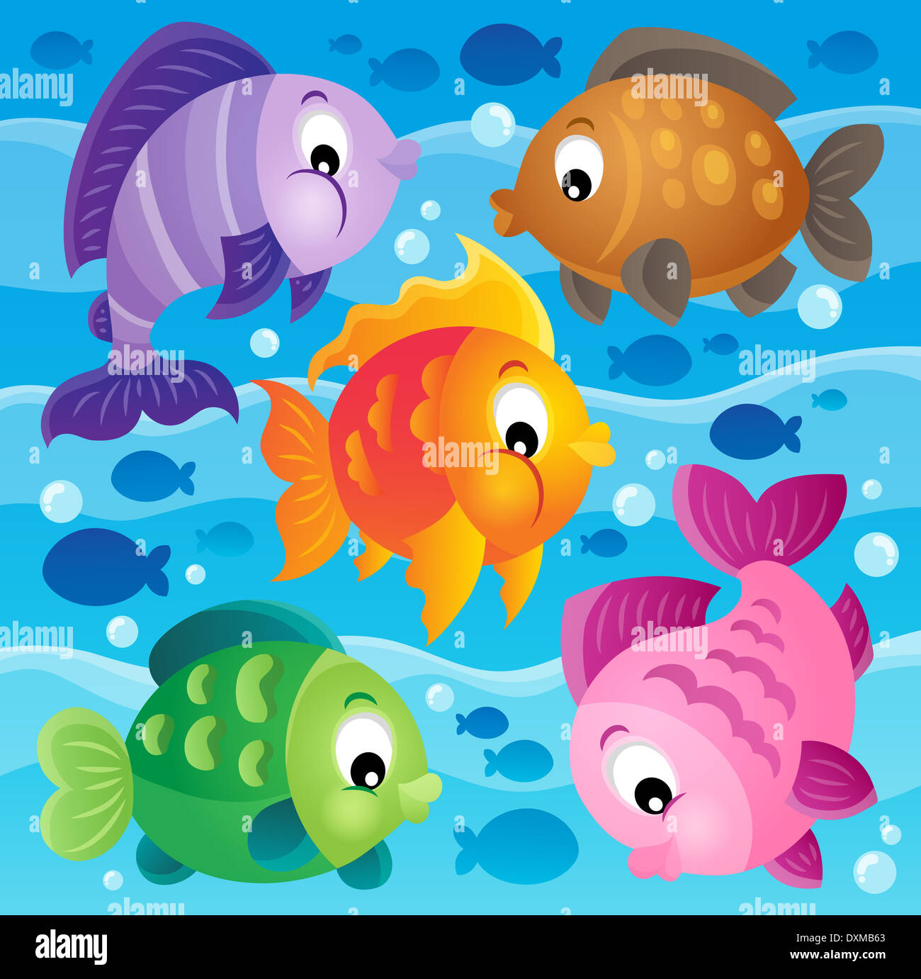 Fish theme image 9 - picture illustration Stock Photo - Alamy