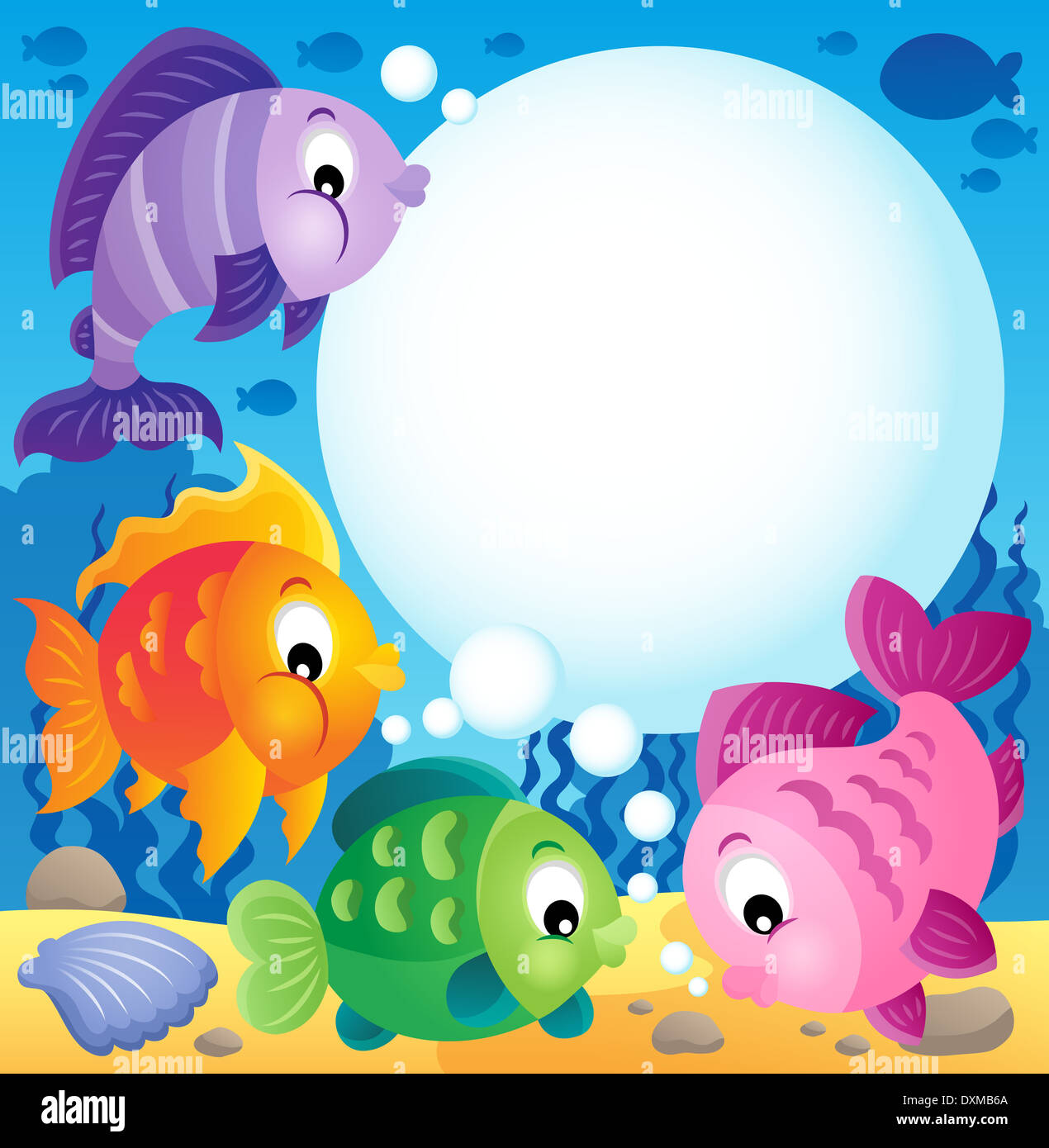 Fish topic image 1 - picture illustration Stock Photo - Alamy