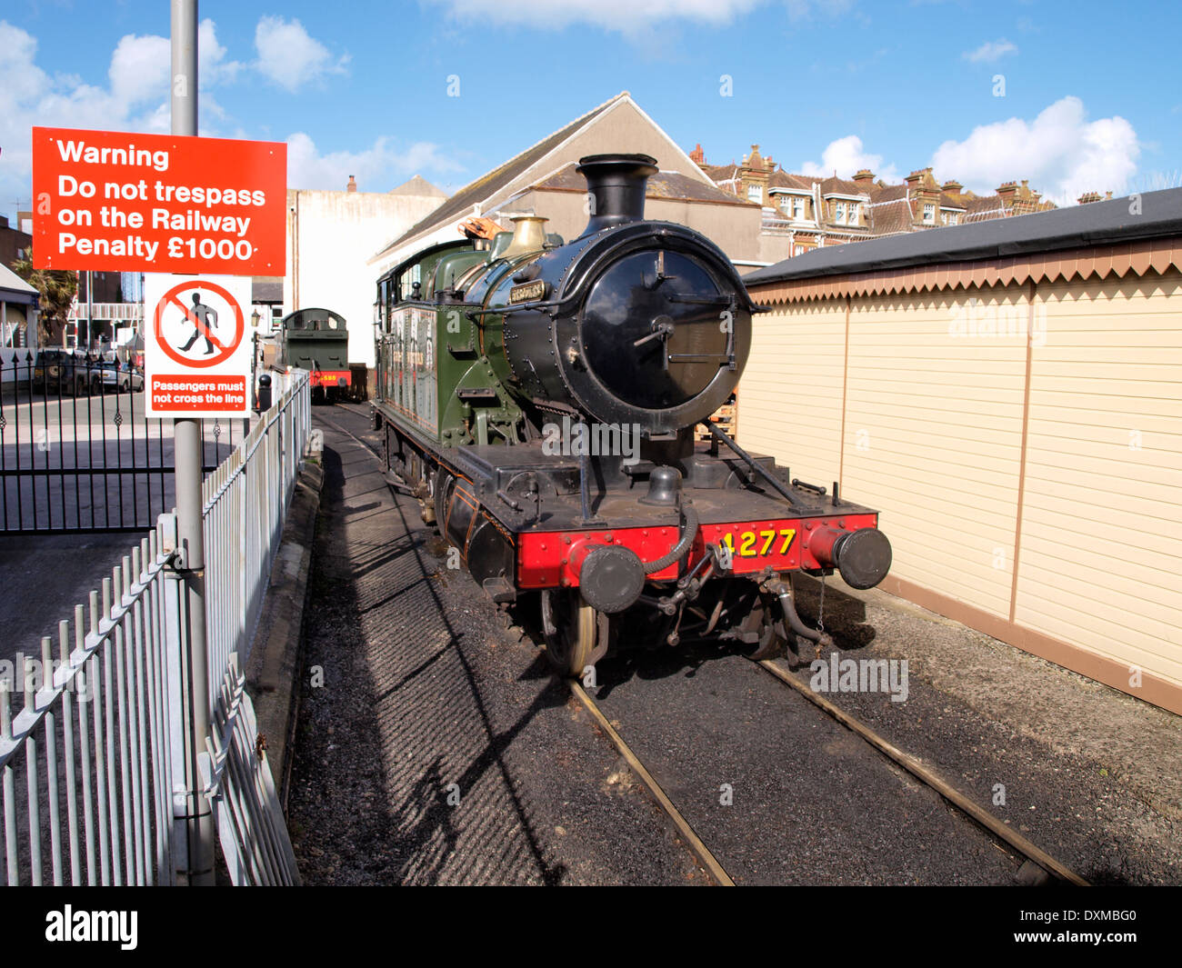 Steam train Hercules, Paignton railway station, Devon, UK Stock Photo ...