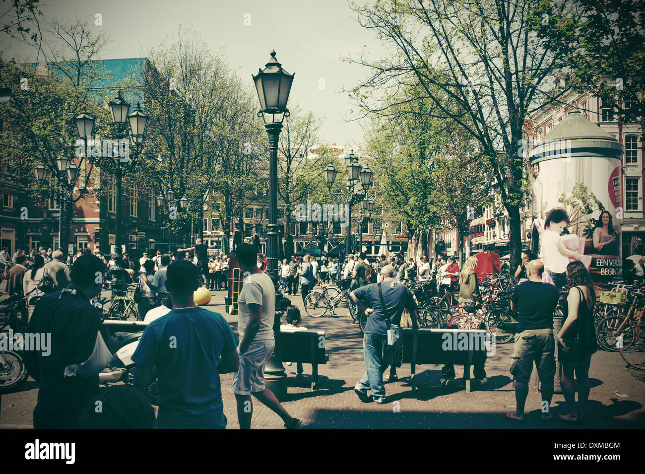 Netherlands, Amsterdam, People at Leidseplein Stock Photo - Alamy