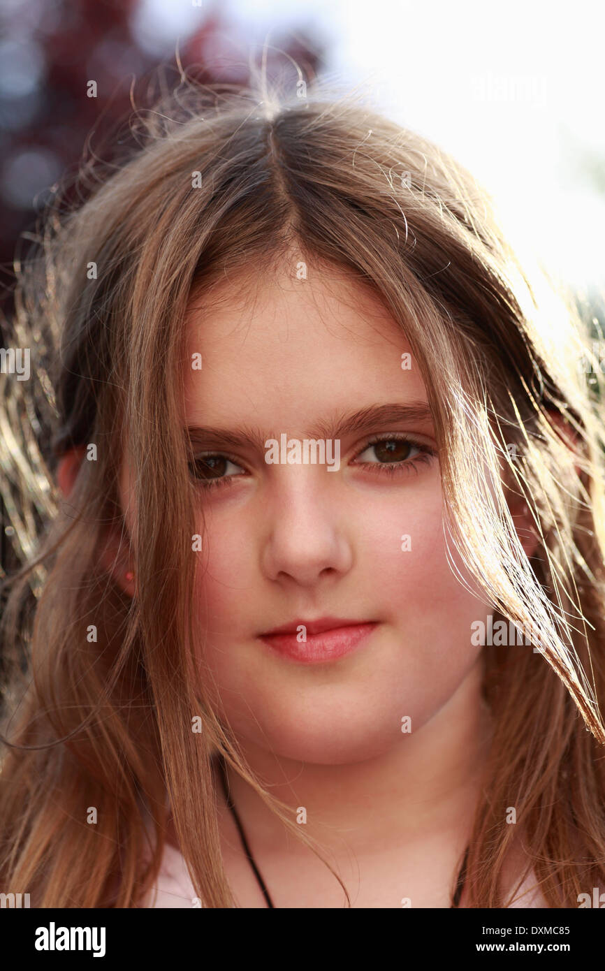 Beautiful nine year old girl Stock Photo - Alamy