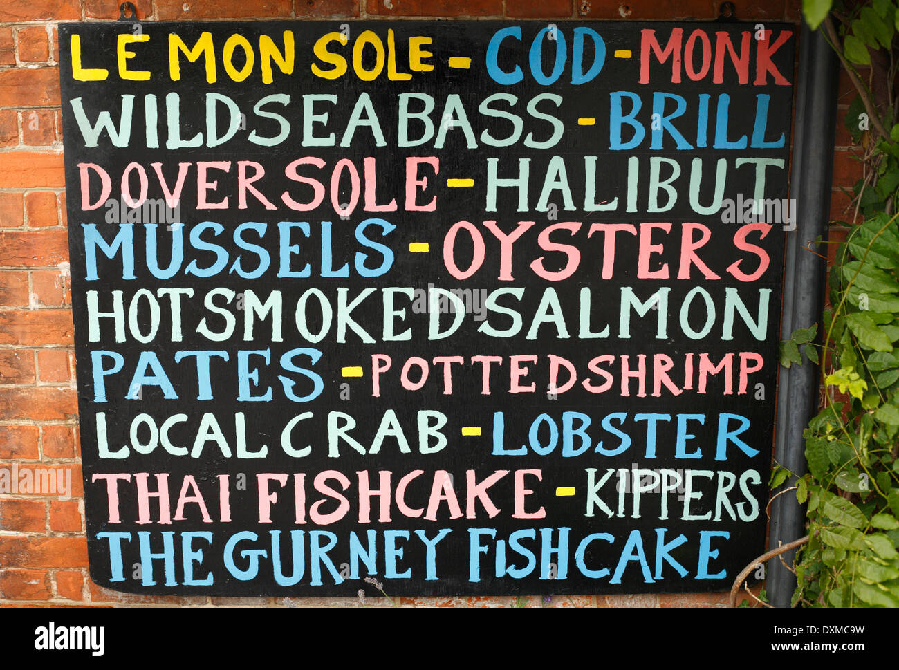 Sign outside fishmongers hi-res stock photography and images - Alamy