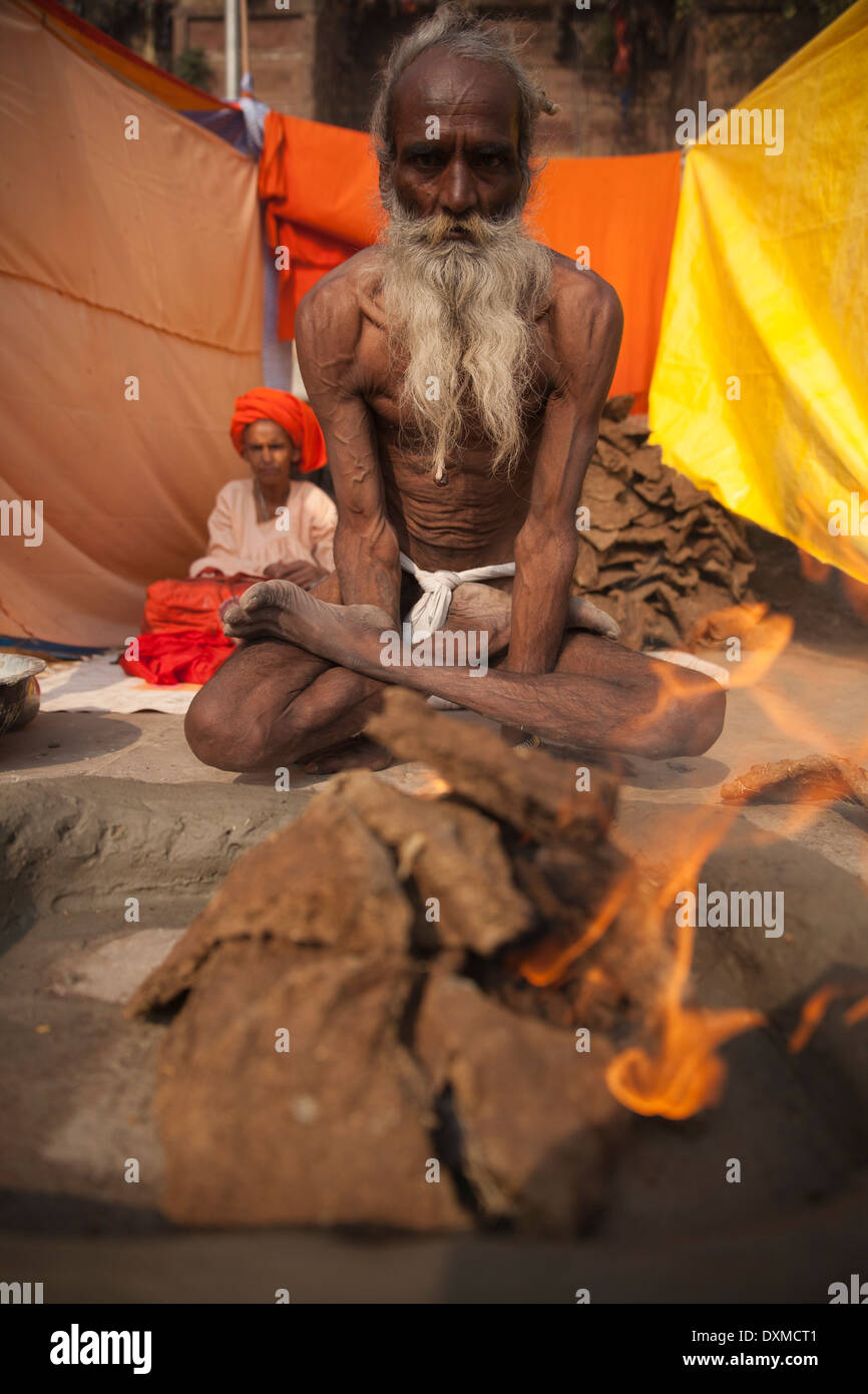Sadhu meditating hi-res stock photography and images - Alamy
