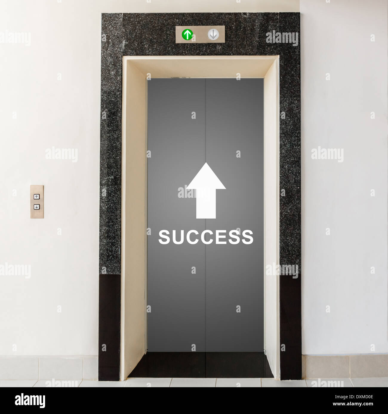 elevator with way to success, business conceptual Stock Photo - Alamy