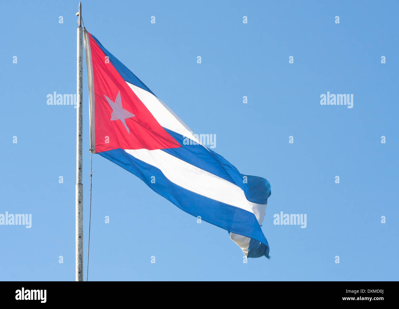 Cuban flag blue sky hi-res stock photography and images - Alamy
