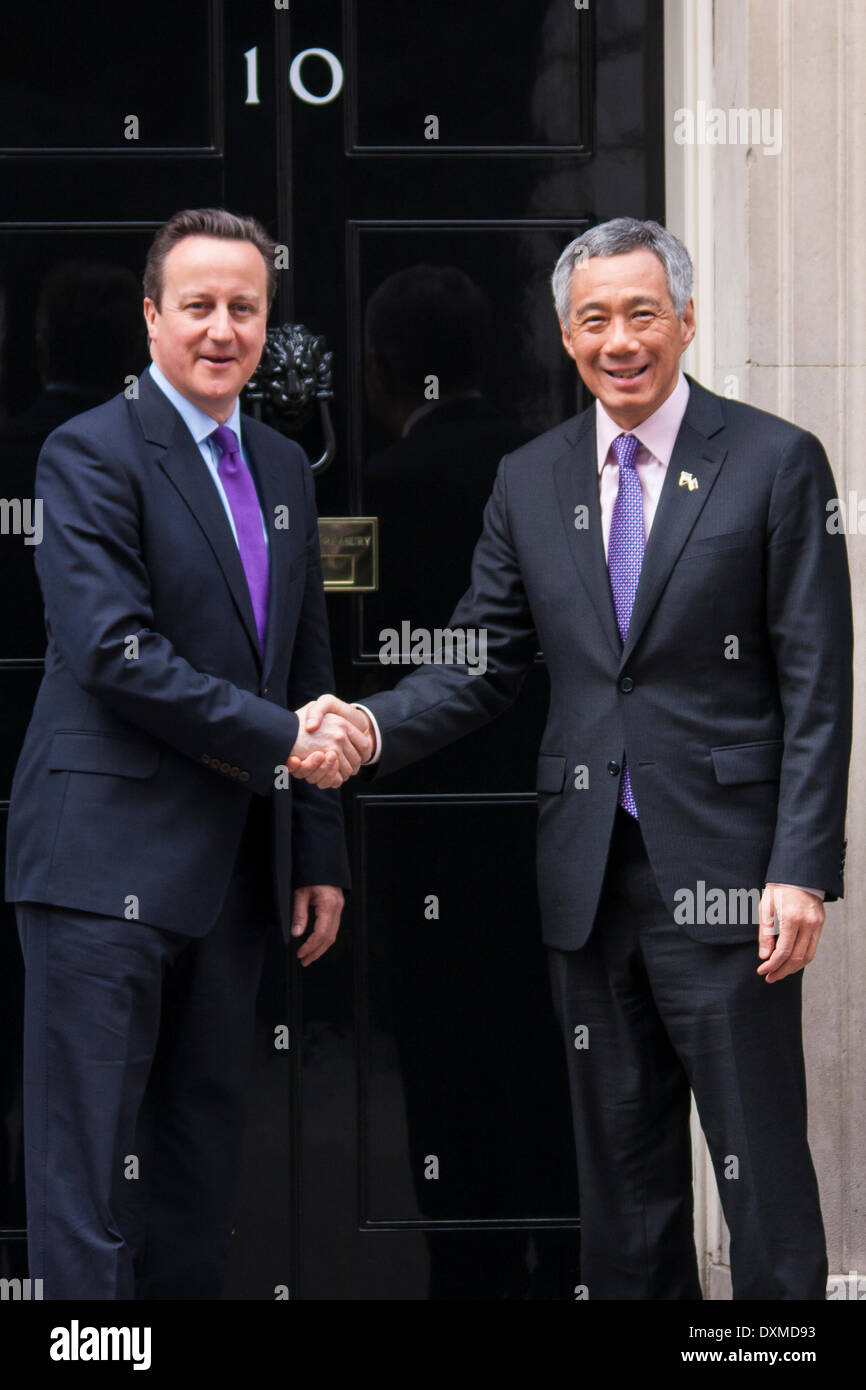 London, March 247th 2014, Singapore Prime Minister Lee Hsien Loong ...