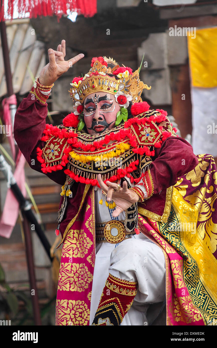 Indonesia, Bali, Batubulan, dancer performing Barong Dance Stock Photo ...