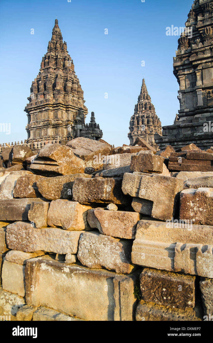 Indonesia, Java, Buildings in the temple Prambanan near Yogyakarta ...