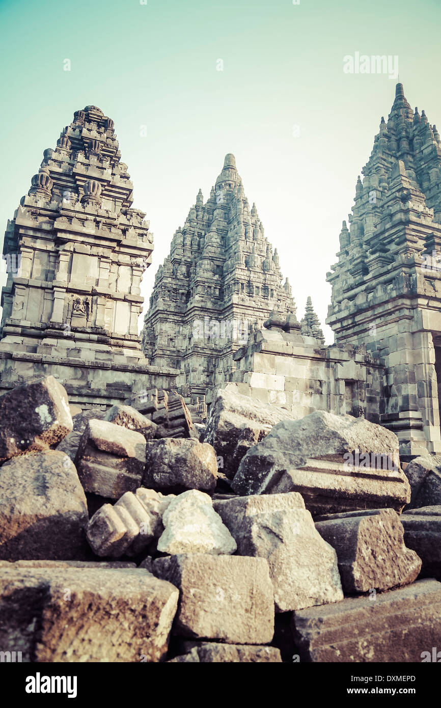 Indonesia, Java, Buildings in the temple Prambanan near Yogyakarta ...
