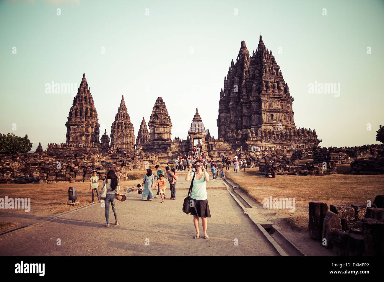 Indonesia, Java, Buildings in the temple Prambanan near Yogyakarta ...