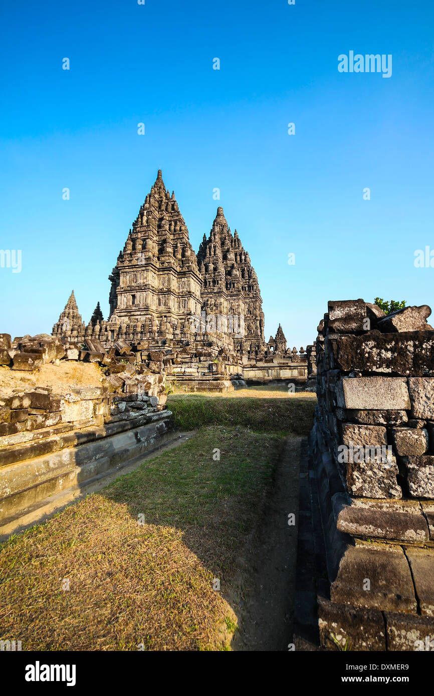 Prambanan temple clear sky architecture hi-res stock photography and ...