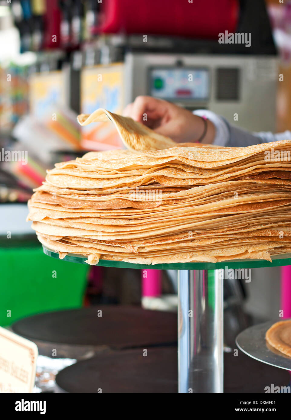French crepes for sale on a display in Paris Stock Photo - Alamy