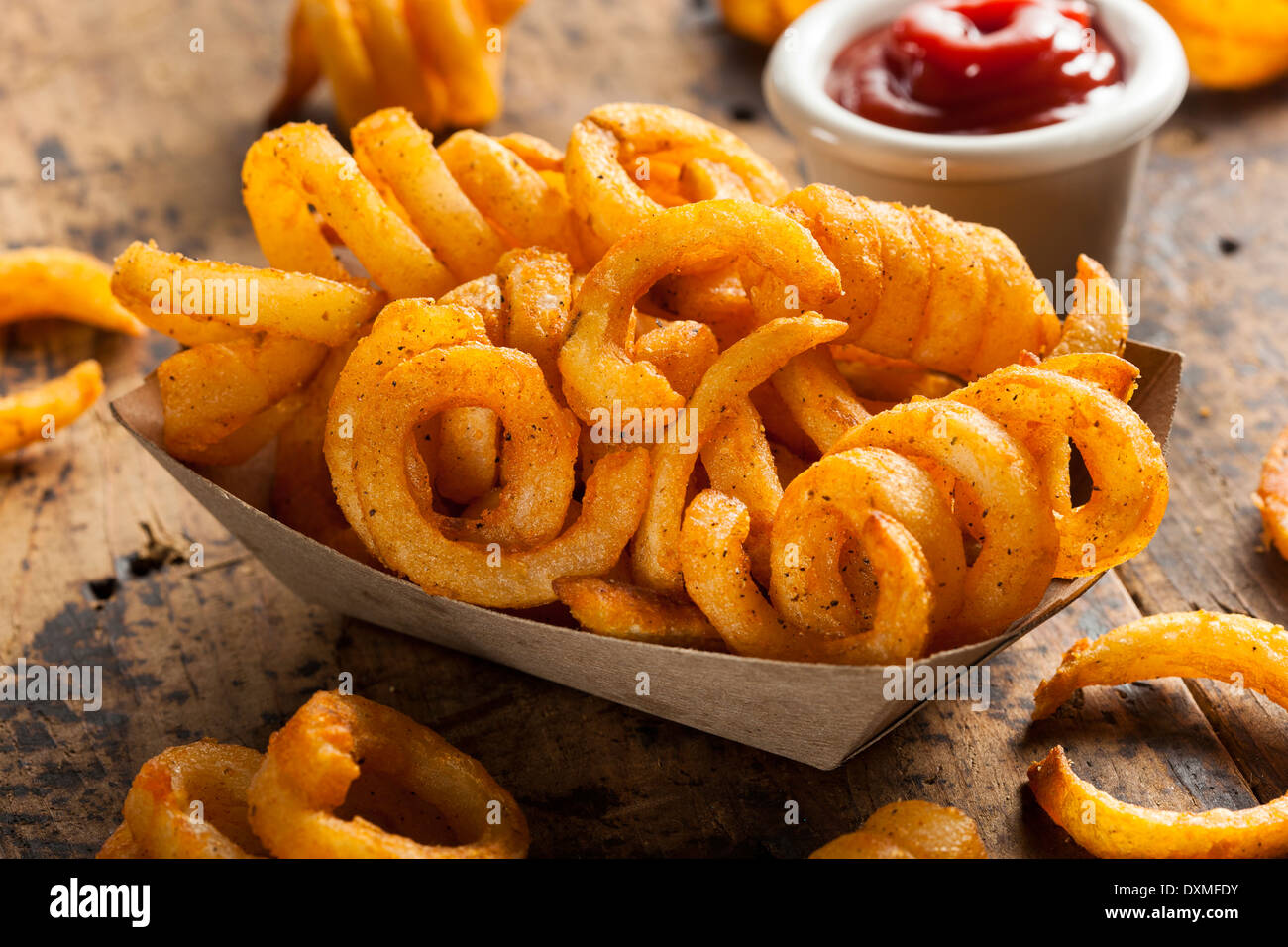 Curly fries hi-res stock photography and images - Alamy