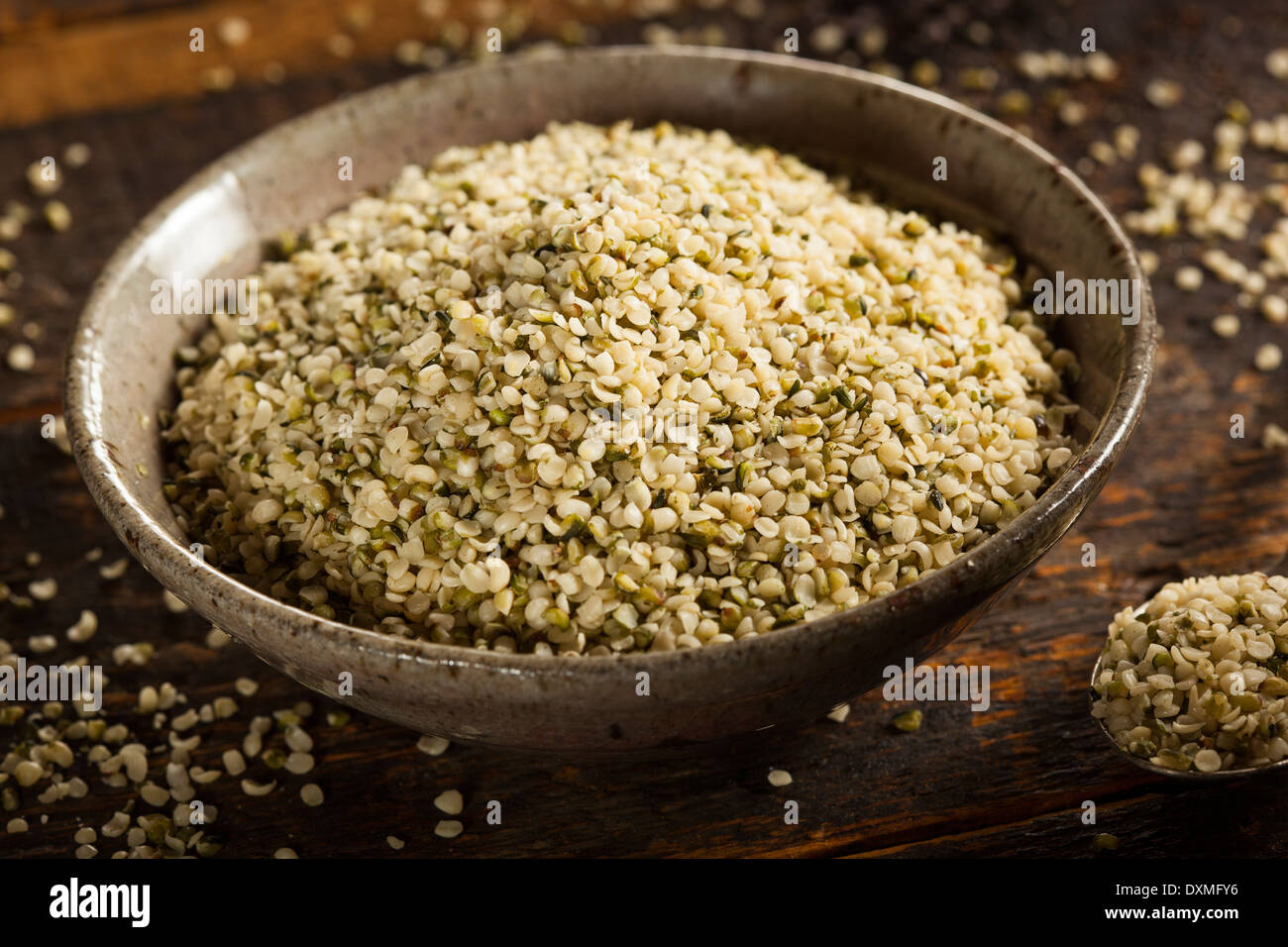 Healthy Organic Hulled Hemp Seeds in a Bowl Stock Photo - Alamy