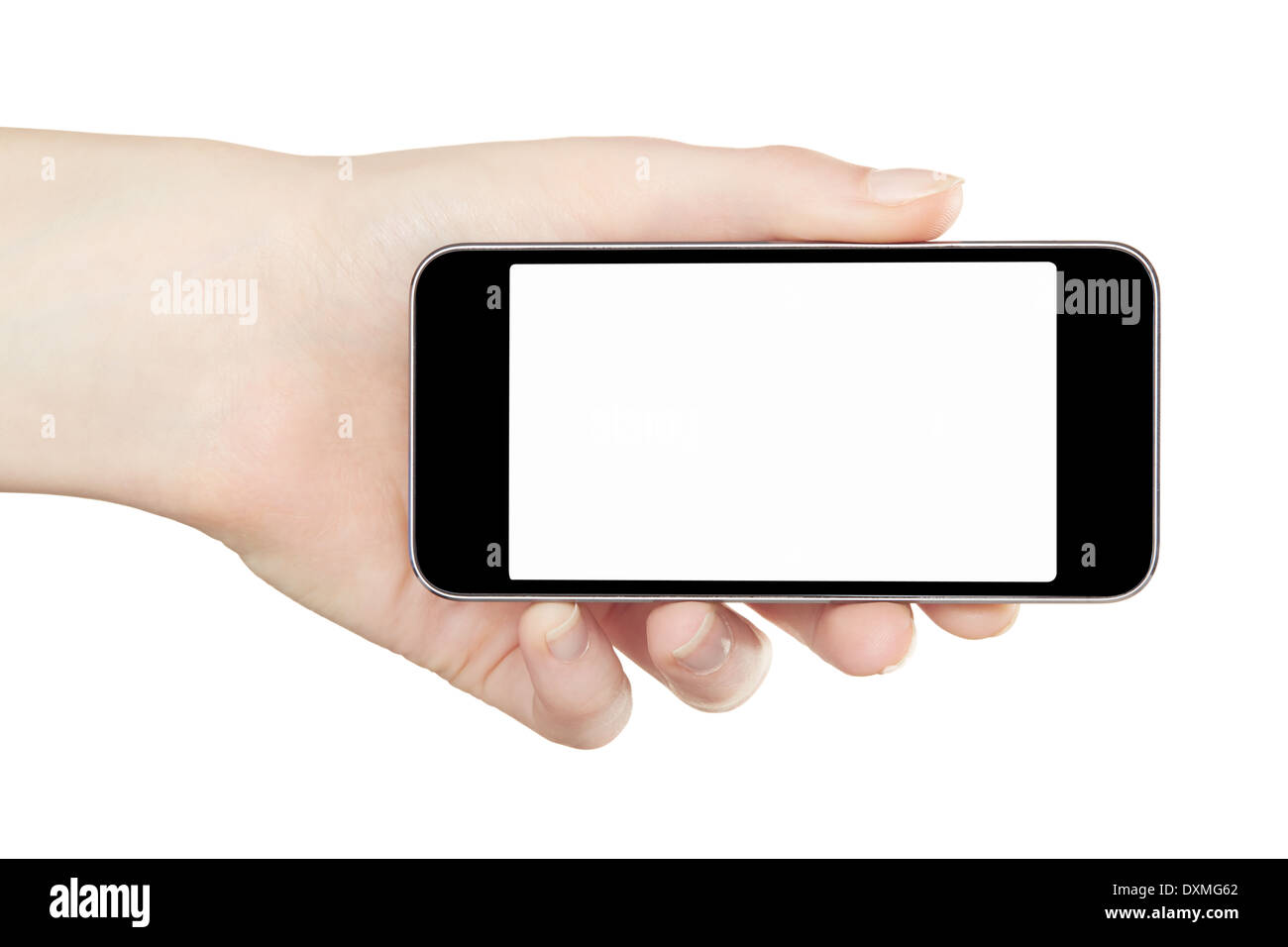 Female hand holding smartphone device Stock Photo - Alamy Female hand holding smartphone device Stock Photo - Alamy