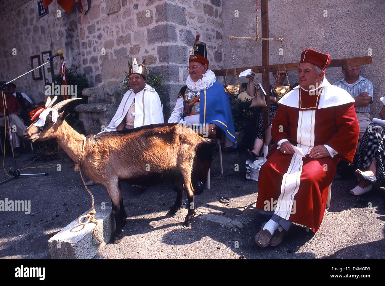 Liars Academy officials, last year's elected King and a goat watch ...