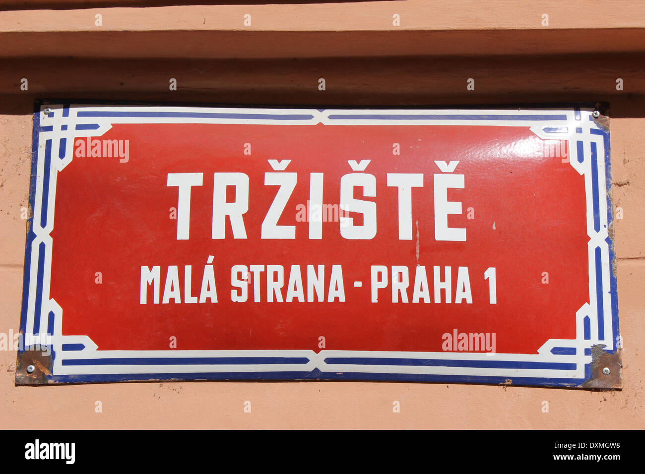 A typical street sign in central Prague Stock Photo - Alamy