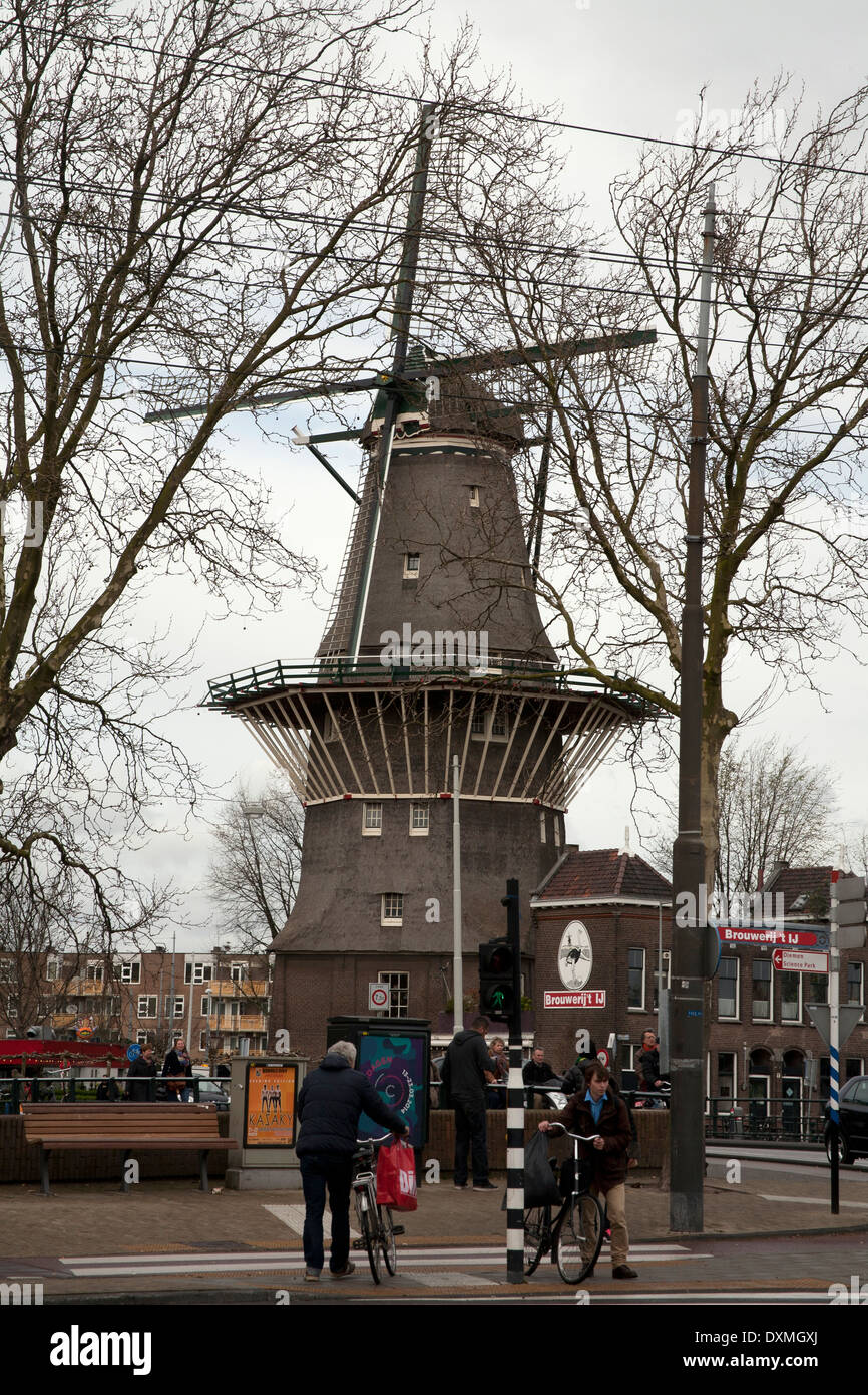 De Gooyer Windmill, Amsterdam Oost the Netherlands Stock Photo - Alamy