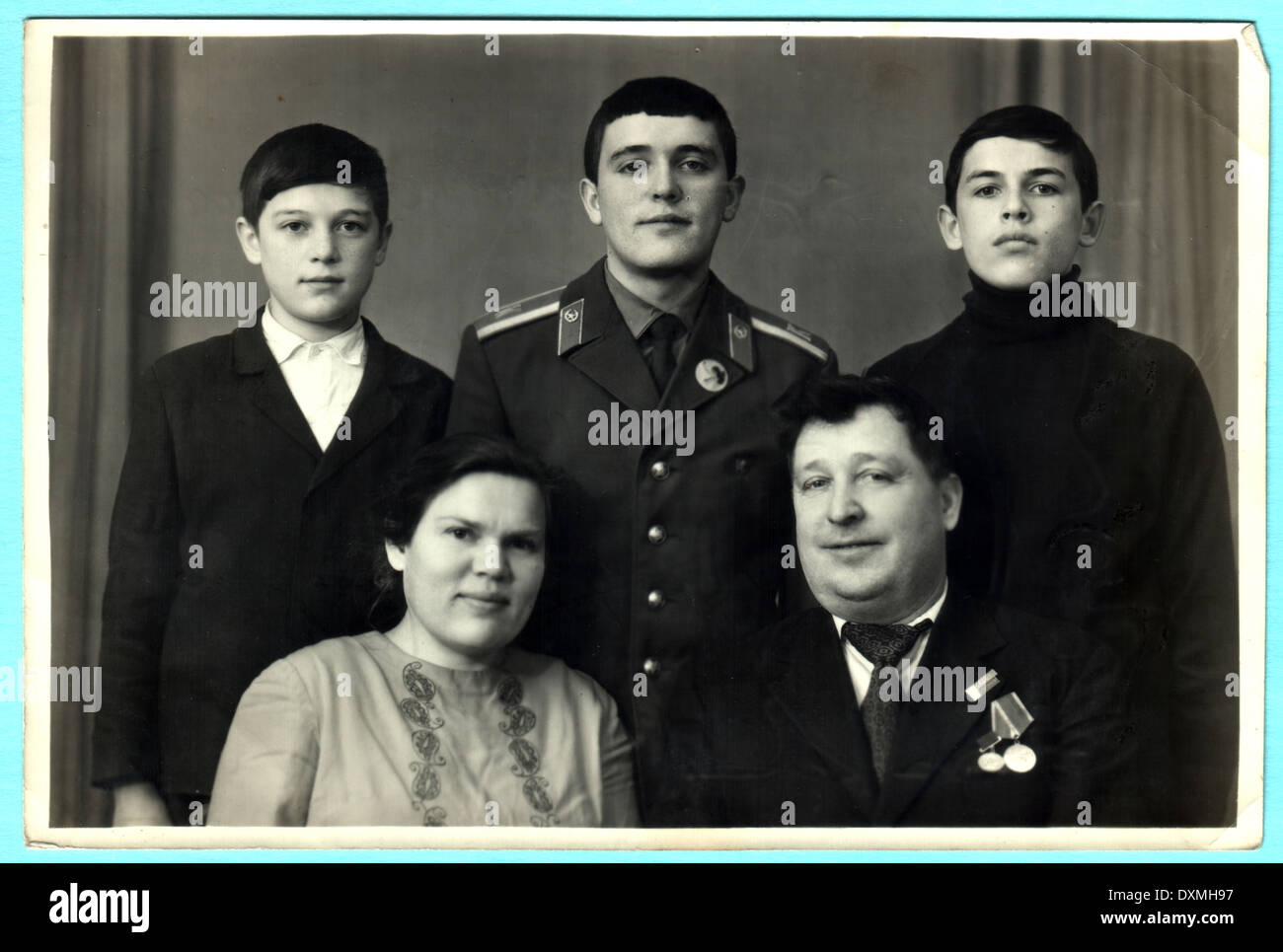 USSR - CIRCA 1930s: An antique photo shows family portrait Stock Photo ...