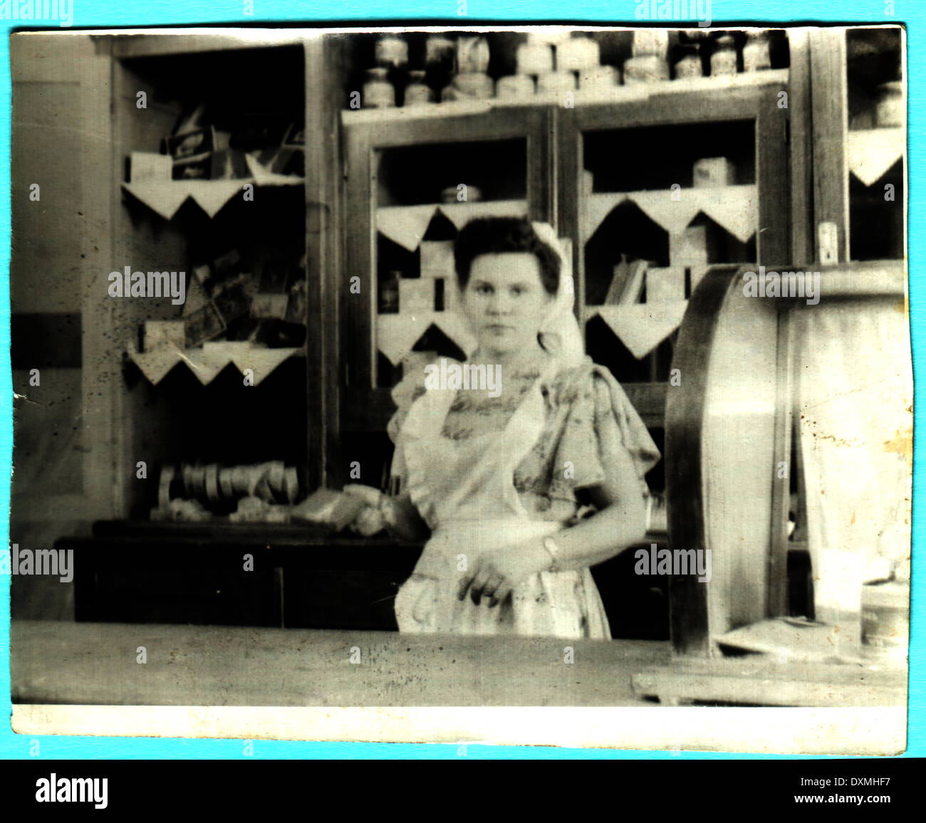 Saleswoman in a bakery, USSR 1950s Stock Photo - Alamy