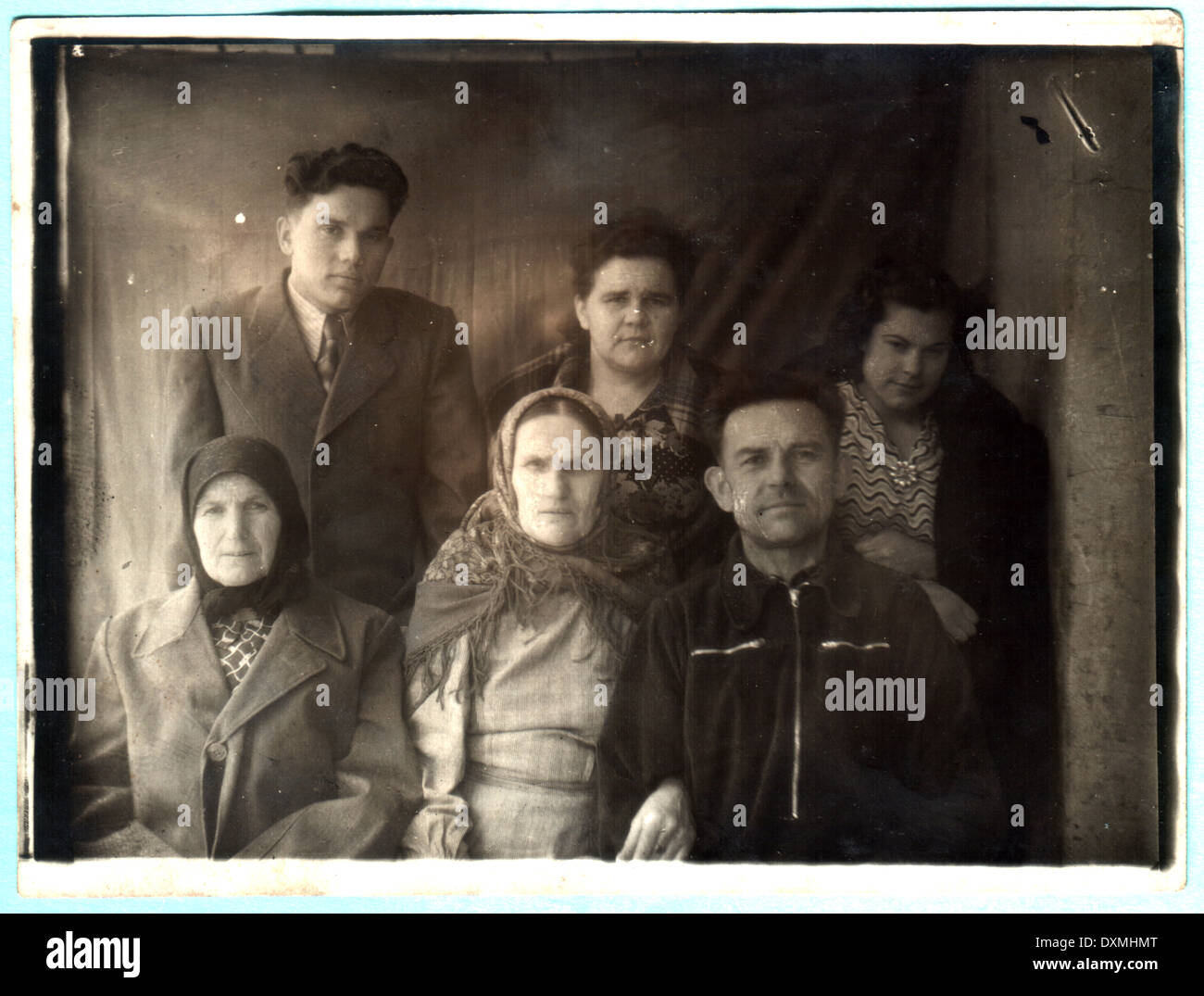 USSR - CIRCA 1960s: An antique photo shows family portrait Stock Photo ...
