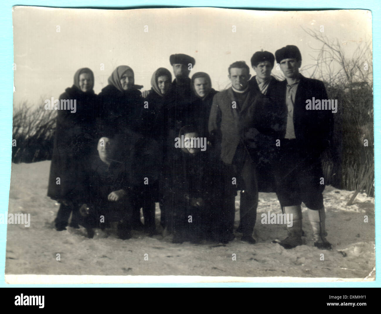 USSR - CIRCA 1930s: An antique photo shows Group portrait Stock Photo ...