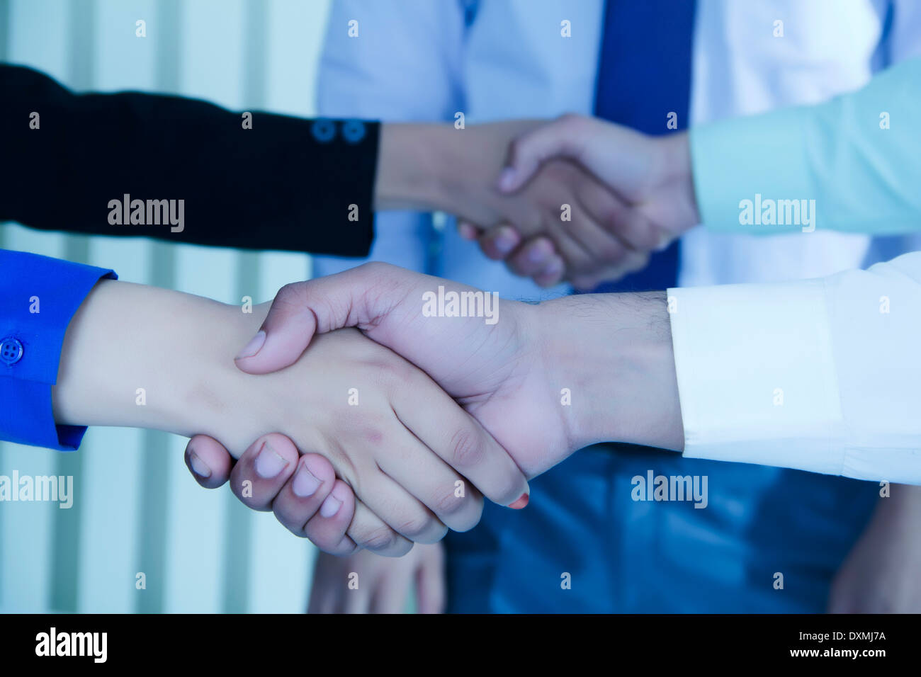 Indian Business People Handshake Stock Photo - Alamy