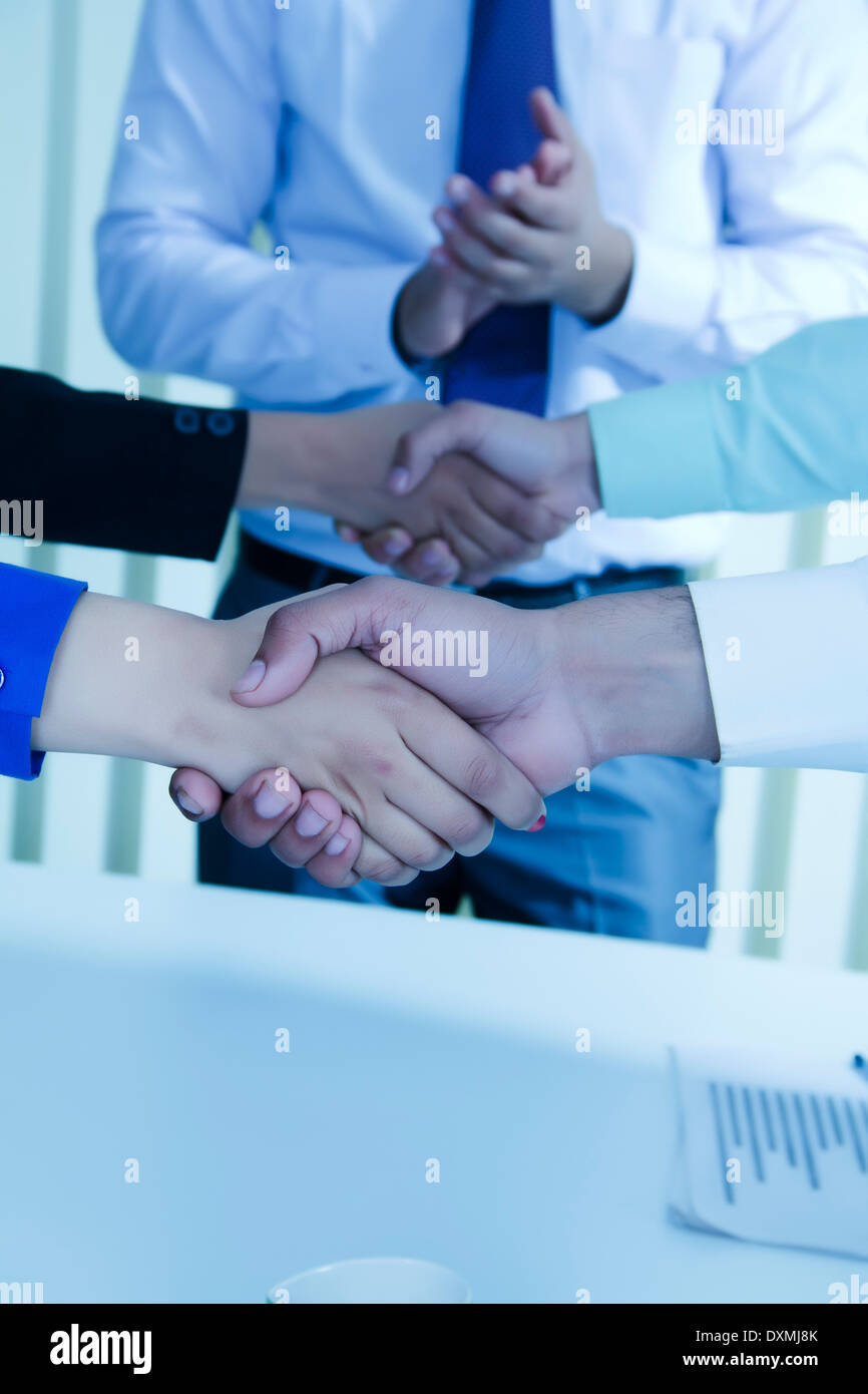 Indian Business People Handshake Stock Photo - Alamy