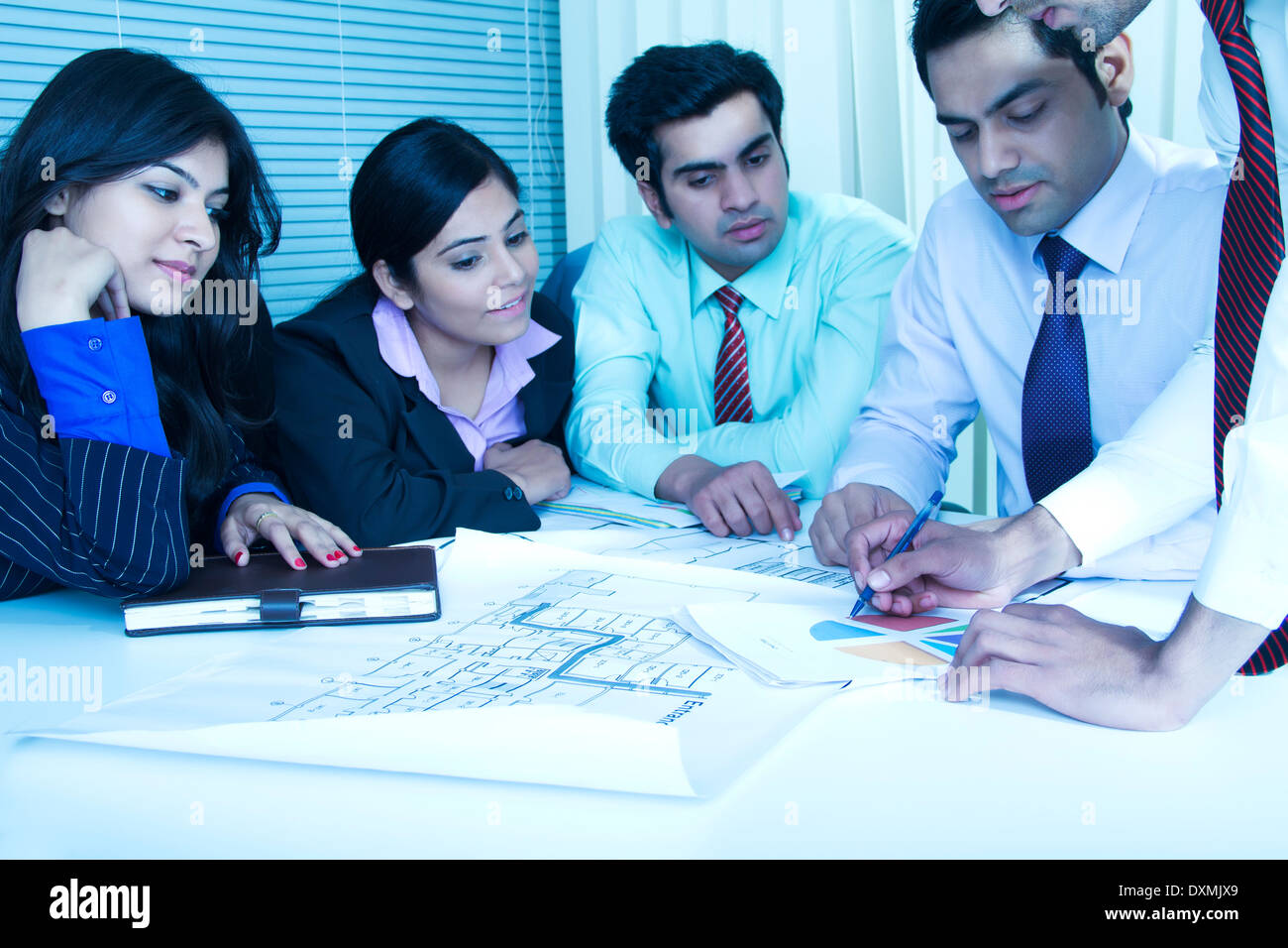 Indian Business People Meeting in Office Stock Photo - Alamy