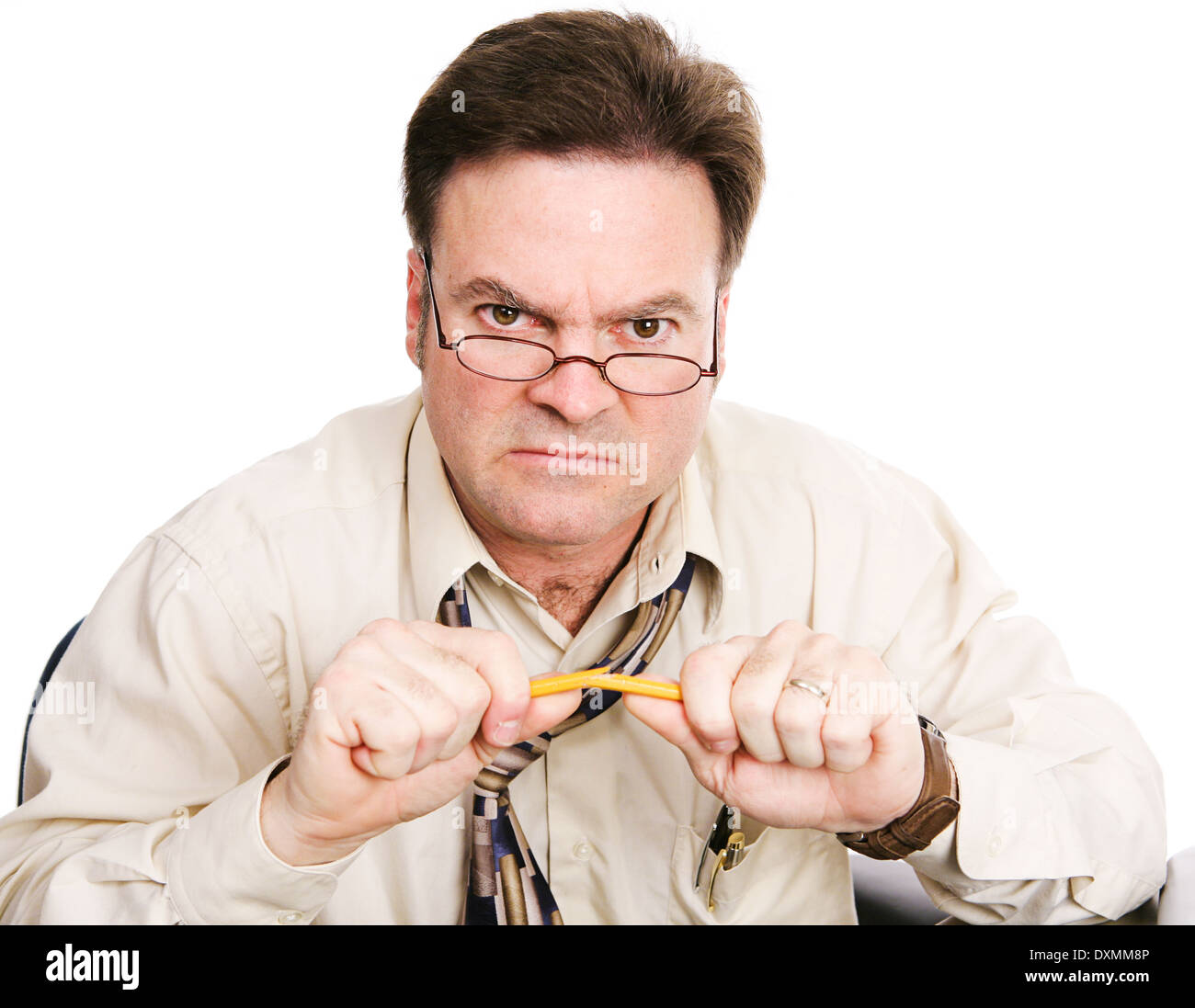 Businessman breaking pencil hi-res stock photography and images - Alamy