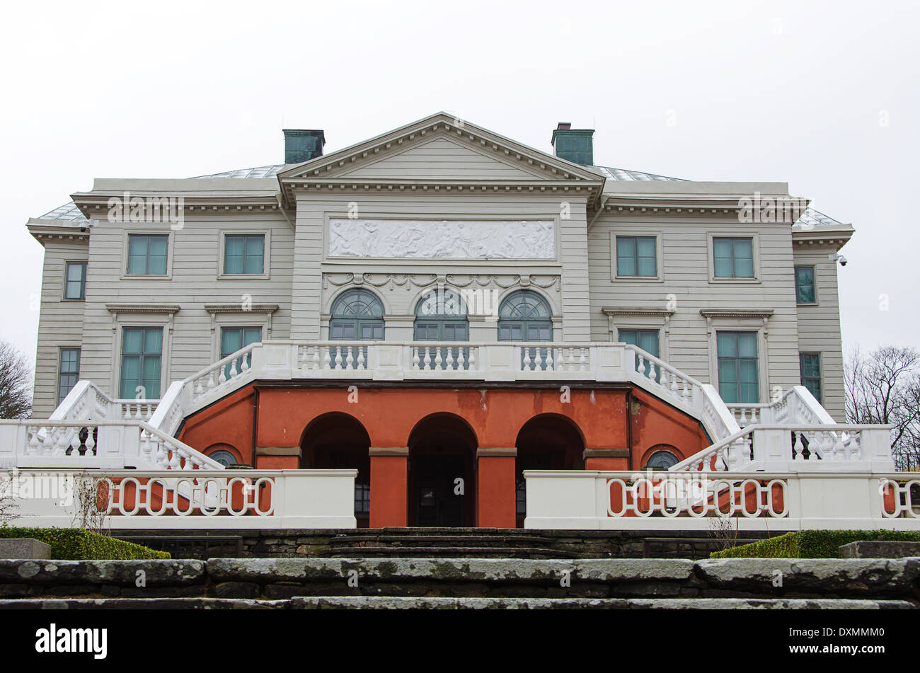 Gunnebo House a very cloudy and rainy day Stock Photo - Alamy