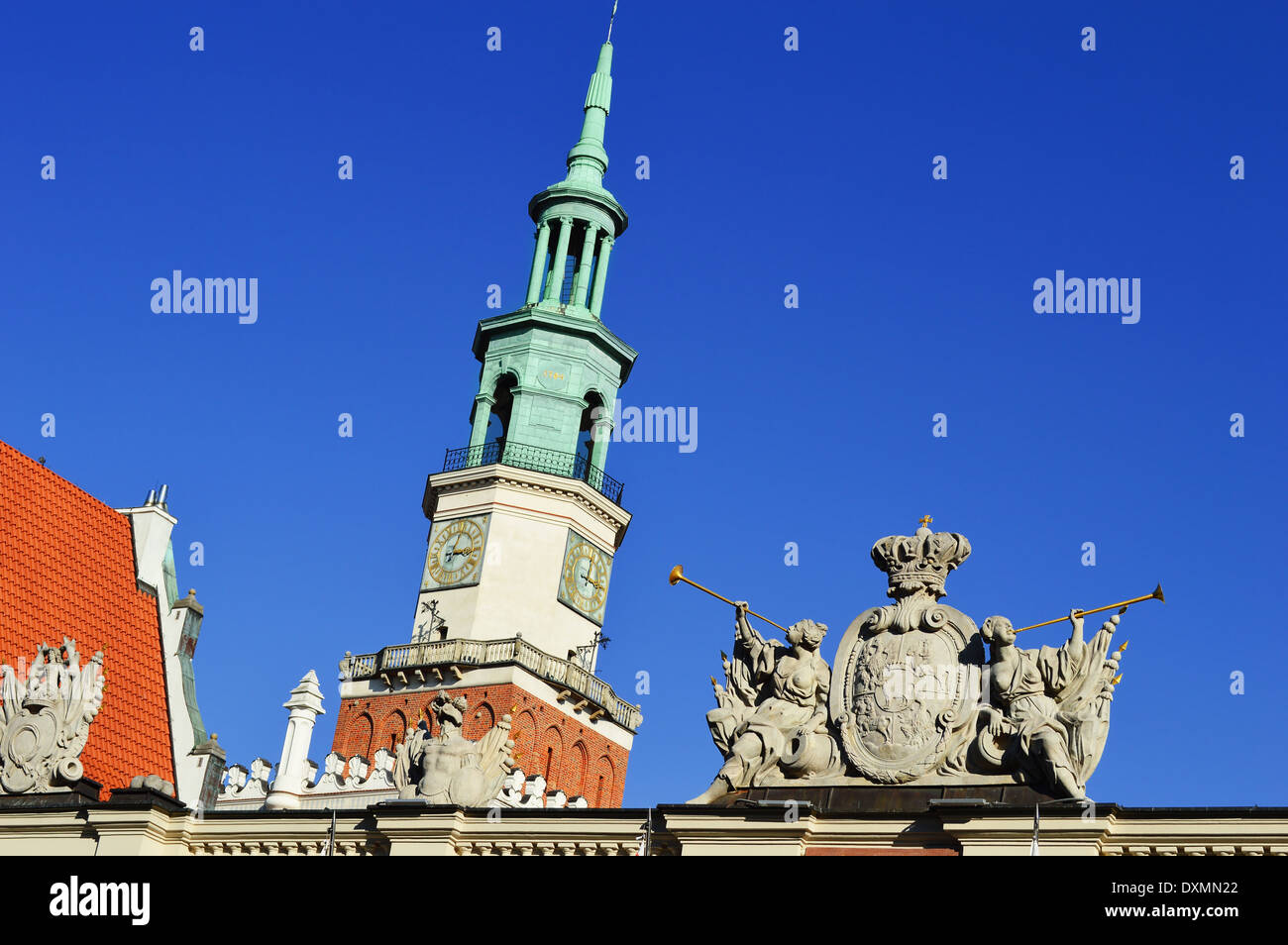 Architecture of Old Market in Poznan, Poland Stock Photo - Alamy
