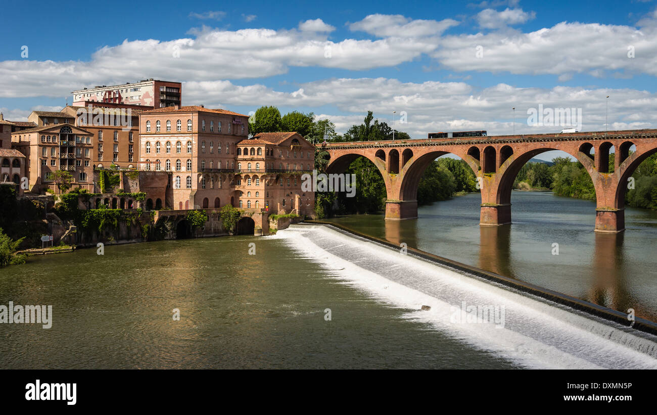 View of the 22 August 1944 Bridge in Albi. France Stock Photo - Alamy