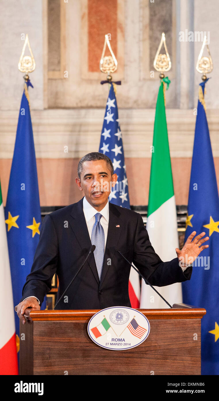 American president in italy hi-res stock photography and images - Alamy