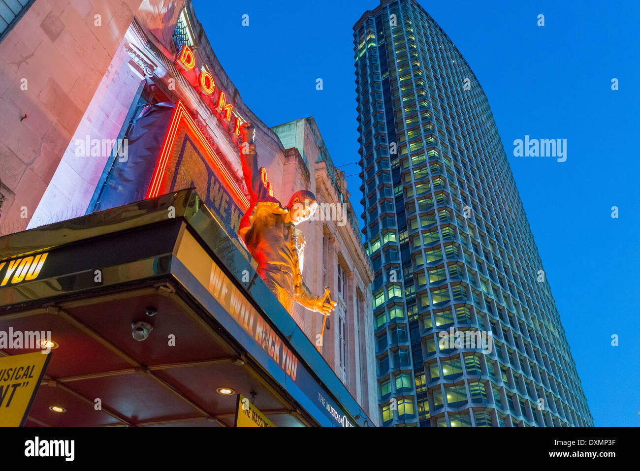 Dominion Theatre and The Centre Point Building at night,Tottenham Court ...