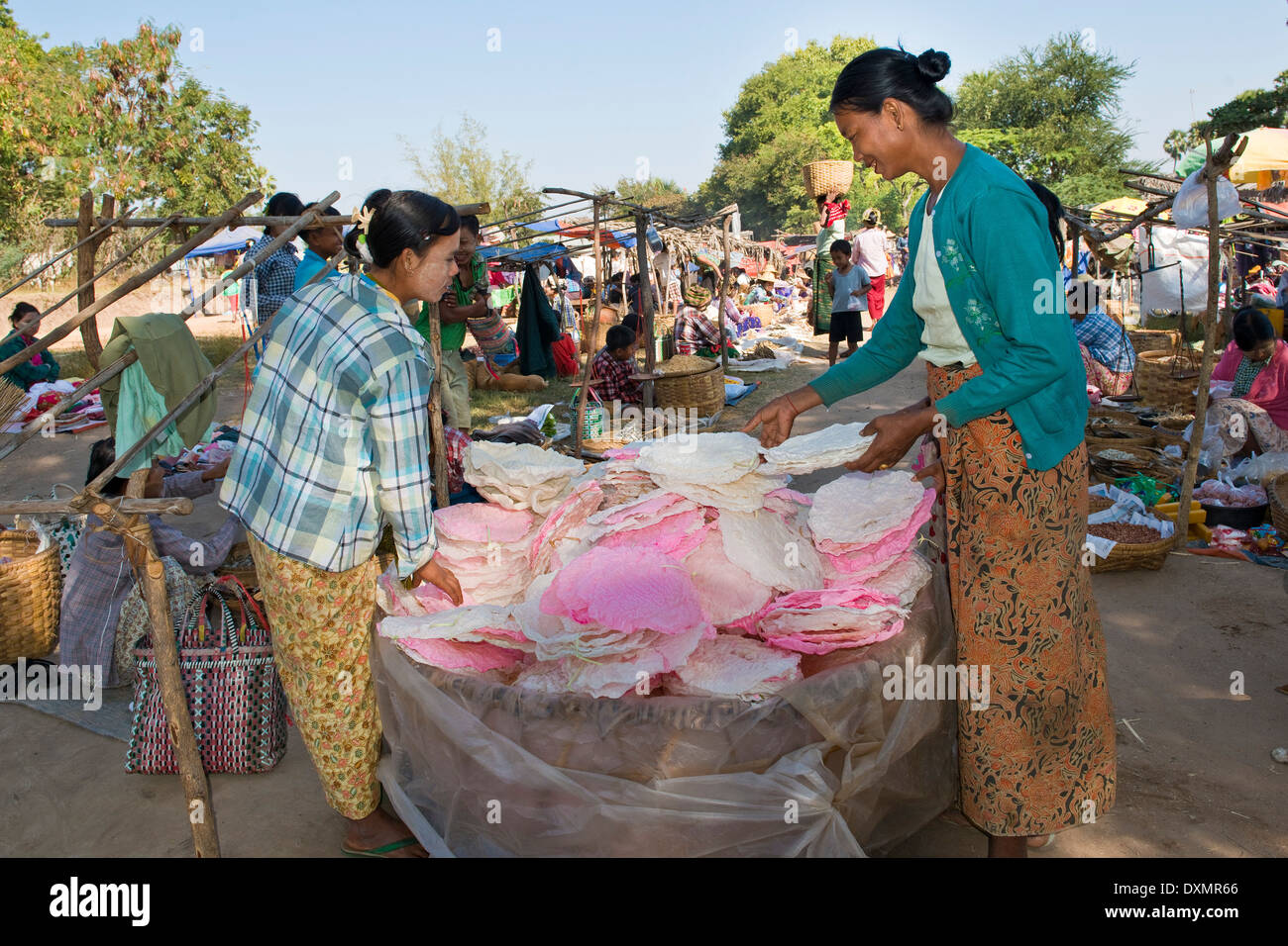 Myanmar, surrounding of Bagan, traditional market Stock Photo - Alamy