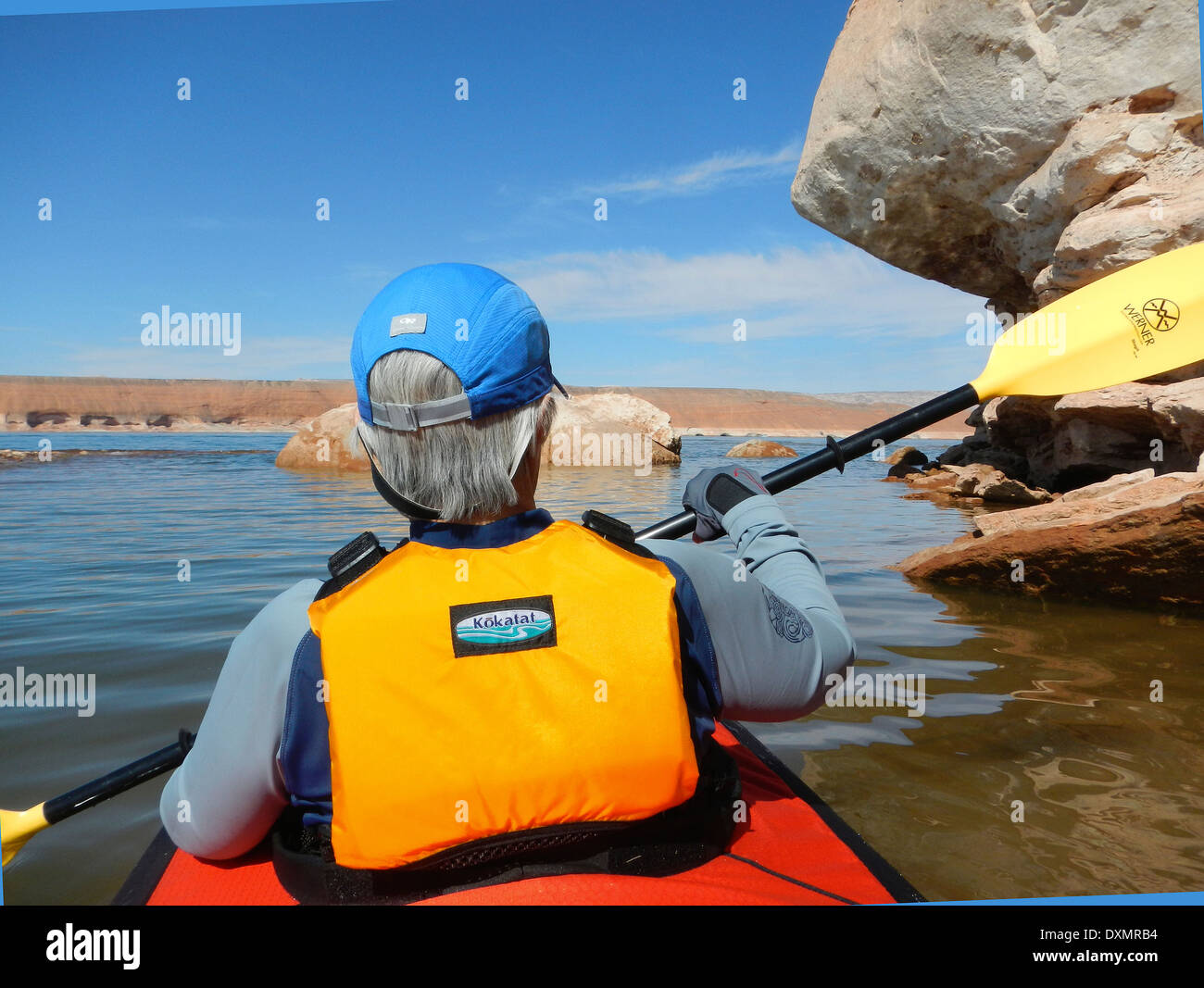 Kayaker Bullfrog Area Lake Powell Glen Canyon National Recreation Area ...