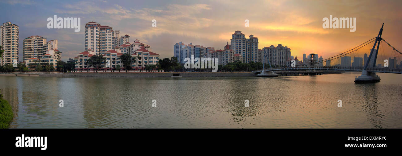 Tanjong Rhu Residential Housing District with Outdoors Park Bridge ...