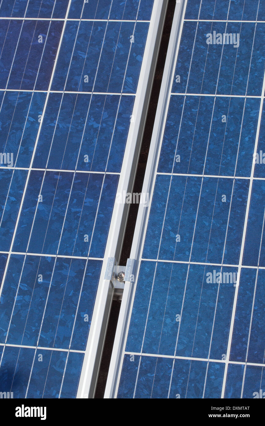 Photovoltaic Solar Panels. Close-up. Erection and installation ...