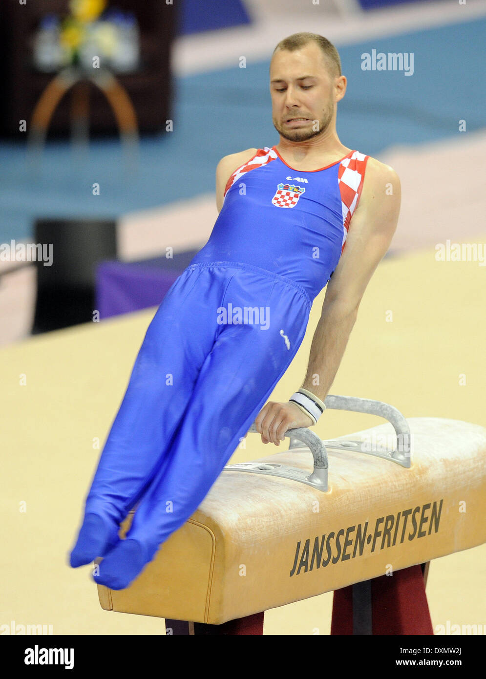Doha, Qatar. 27th Mar, 2014. Robert Seligman of Croatia competes during ...