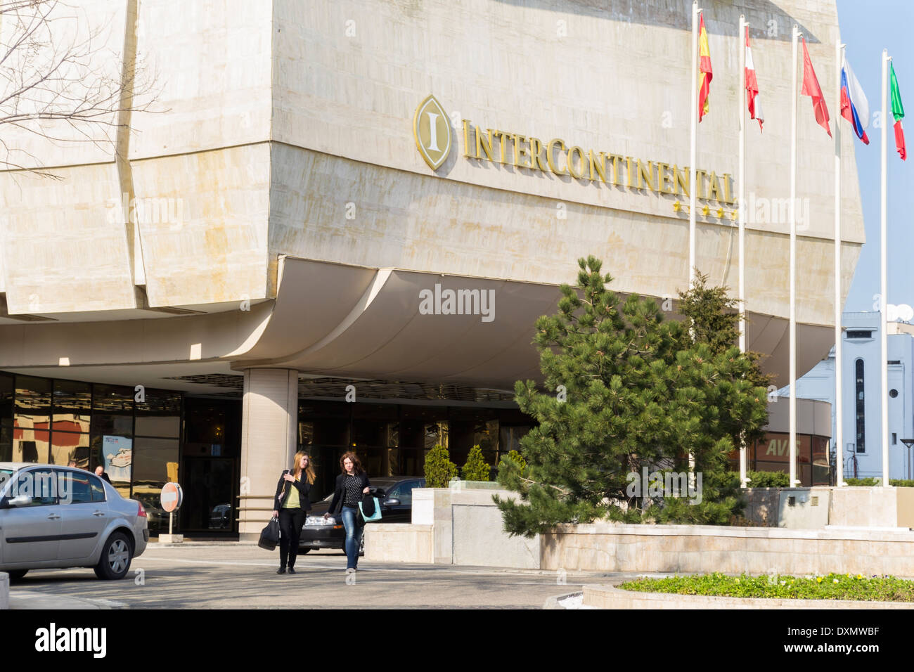 Intercontinental Hotel main entrance, Bucharest, Romania Stock Photo ...