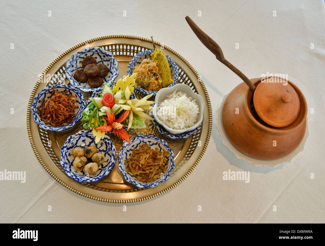 fine serving of khao chae, traditional Royal Palace Thai cuisine ...