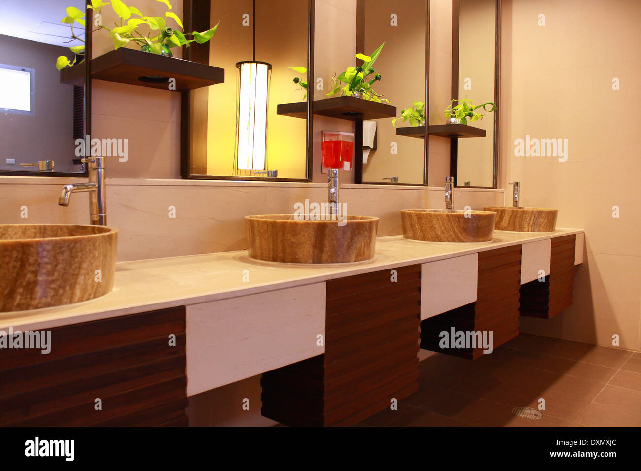 restroom interior,it is a public restroom in a tourist attraction Stock ...