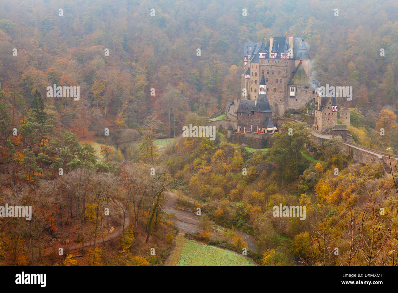 Eltz Castle in Autumn, Rheinland-Pfalz, Germany Stock Photo - Alamy