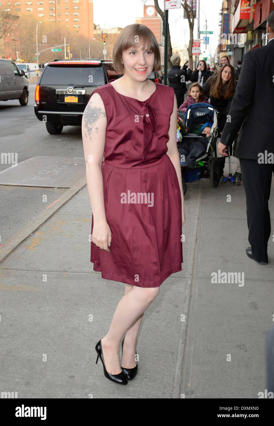 New York, NY, USA. 27th Mar, 2014. Lena Dunham at arrivals for DOM ...